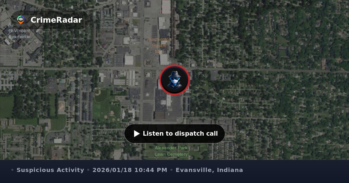 Deputy checks vehicle behind Washington Square Mall, Evansville IN ...