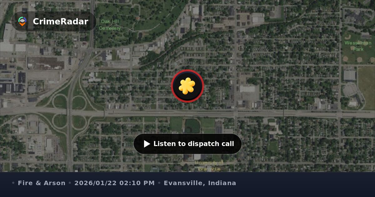 Mutual aid fire response near Lincoln Ave, Evansville IN | CrimeRadar