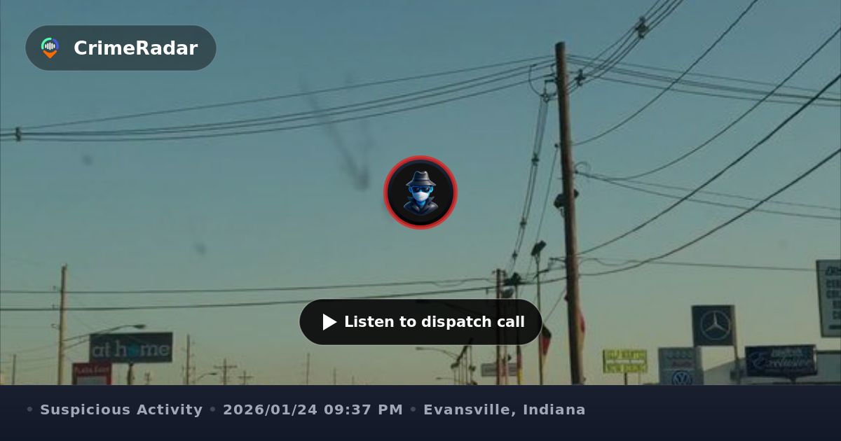 Officer checks vehicle near Plaza East Boulevard, Evansville IN ...