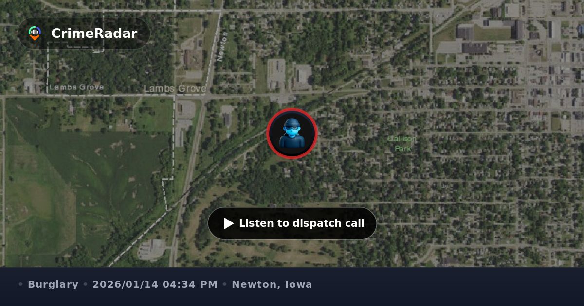 Apparent attempted burglary near West 11th Street South, Newton IA ...