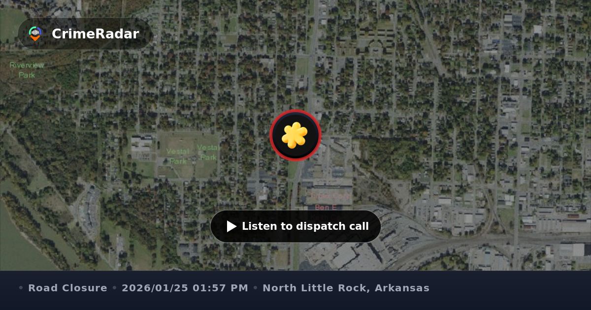 Southbound lanes closed near Baring Cross, North Little Rock AR ...