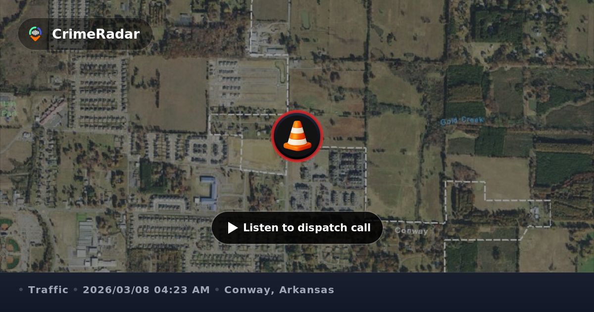Single-vehicle crash at Donaghey and Prince roundabout, Conway AR ...