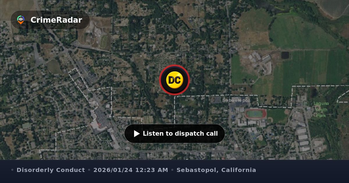 Deputies respond to noise complaint on West St, Sebastopol CA | CrimeRadar