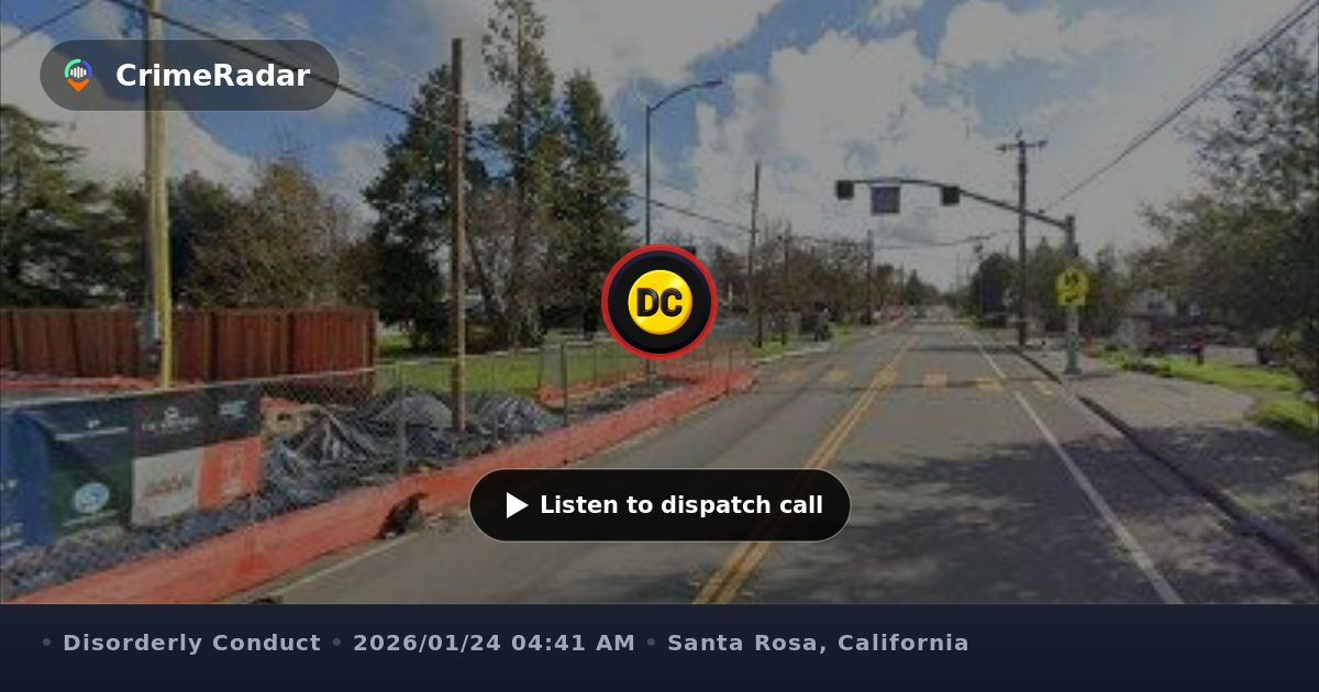 Noise complaint near Burbank Ave, Santa Rosa CA | CrimeRadar