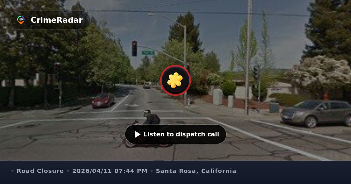 Minor flooding blocks one westbound lane, Santa Rosa CA | CrimeRadar
