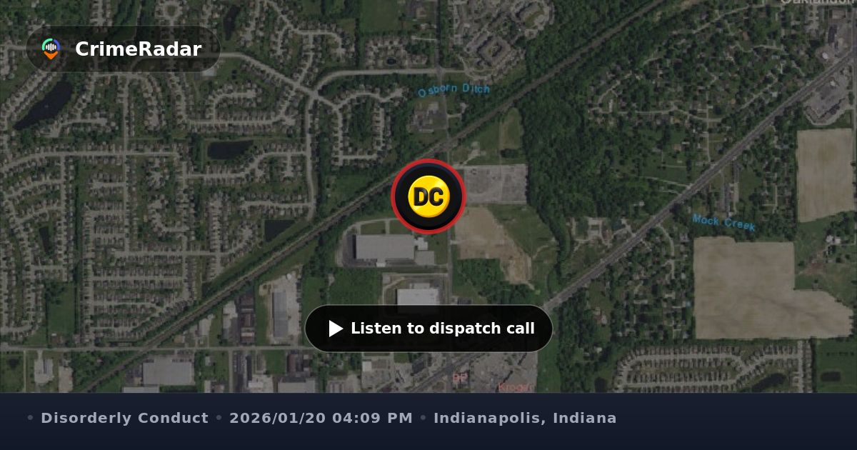 Person refusing to leave fast-food drive-through, Indianapolis IN ...