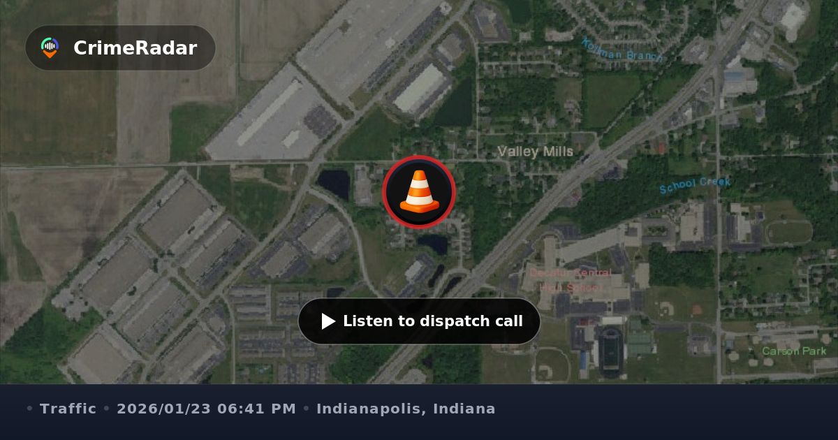 Vehicle hits light pole near Kentucky Ave, Indianapolis IN | CrimeRadar