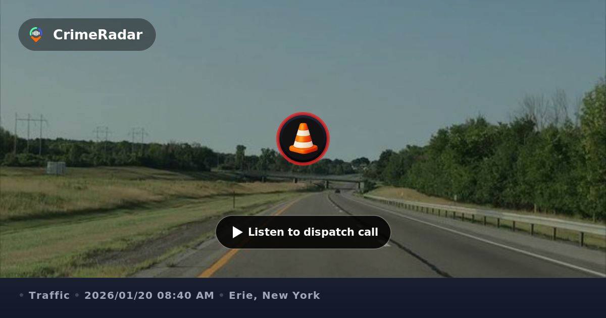 Traffic accident on I-90 eastbound near milepost 442, Erie County NY ...