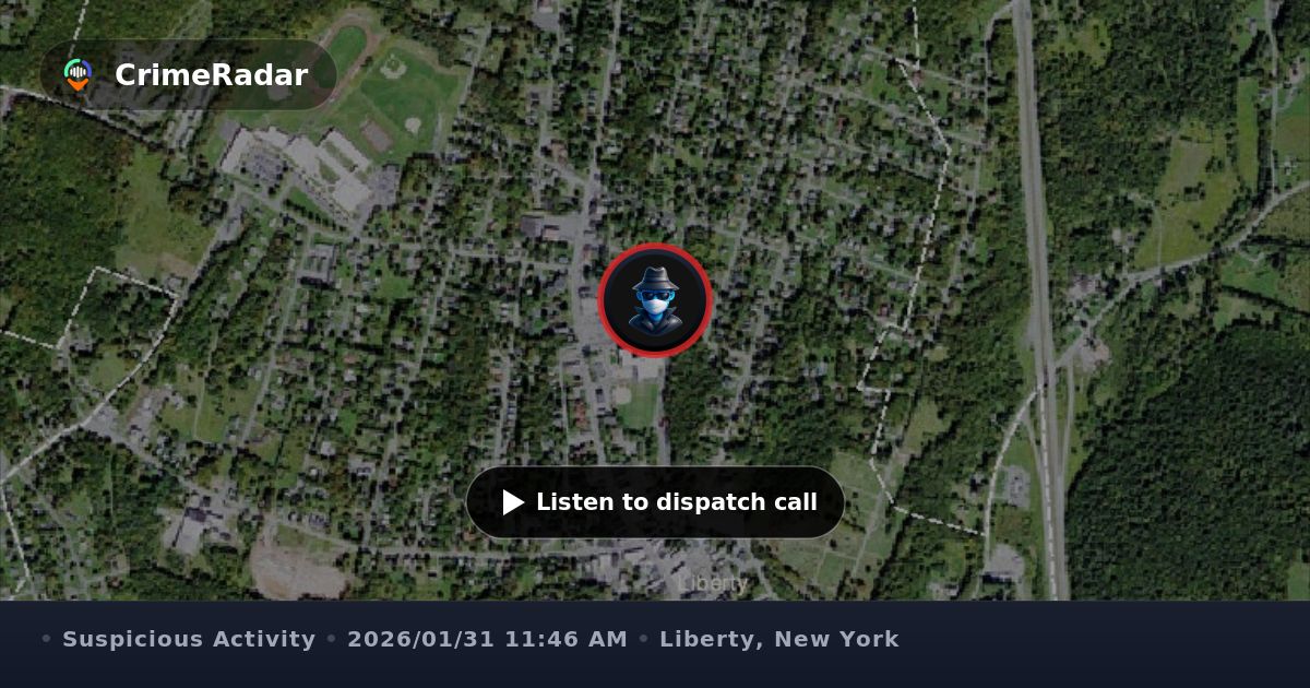 Deputies track suspicious vehicle near Route 52, Liberty NY | CrimeRadar