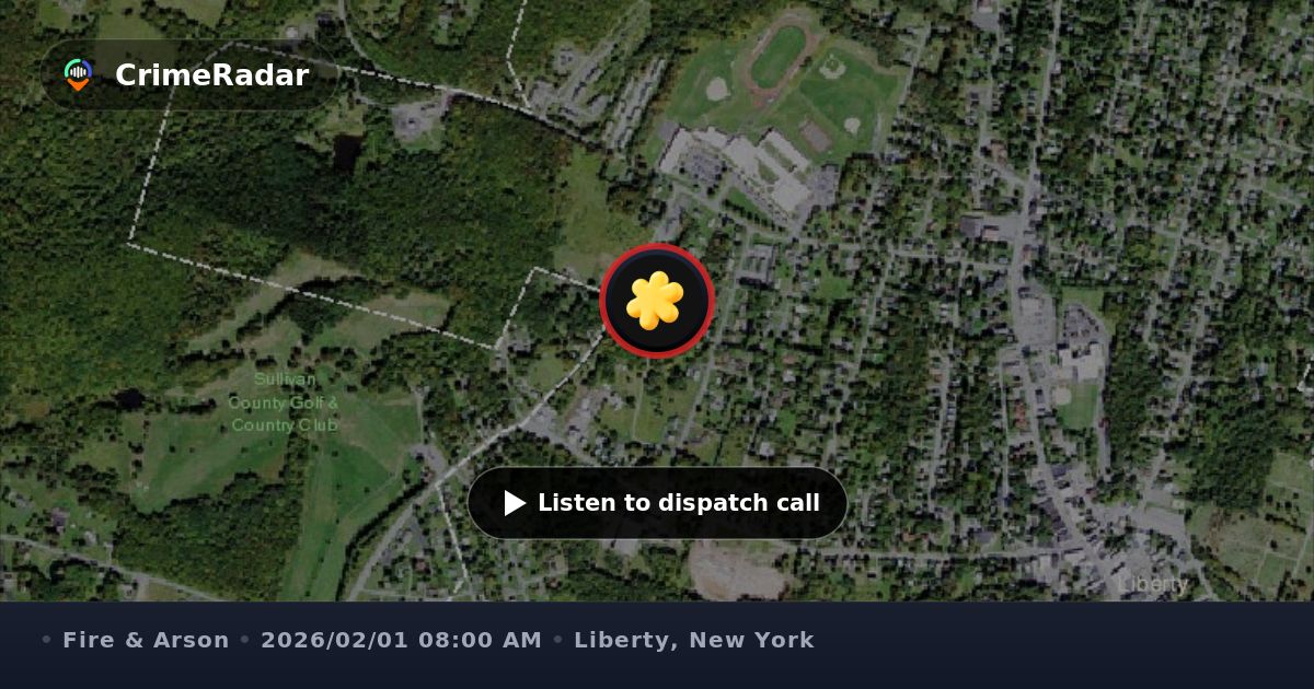 Fire alarm activated on Chestnut St in Liberty, Liberty NY | CrimeRadar