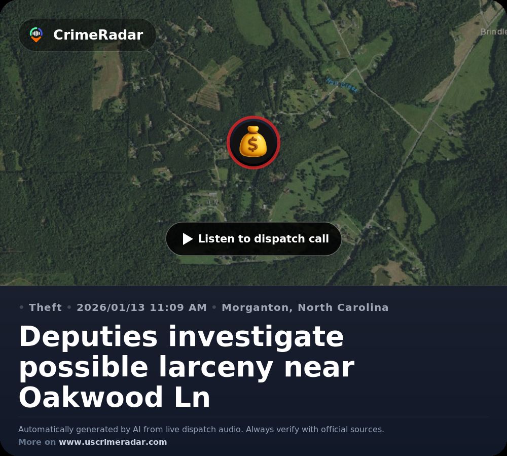 Deputies investigate possible larceny near Oakwood Ln, Morganton NC ...