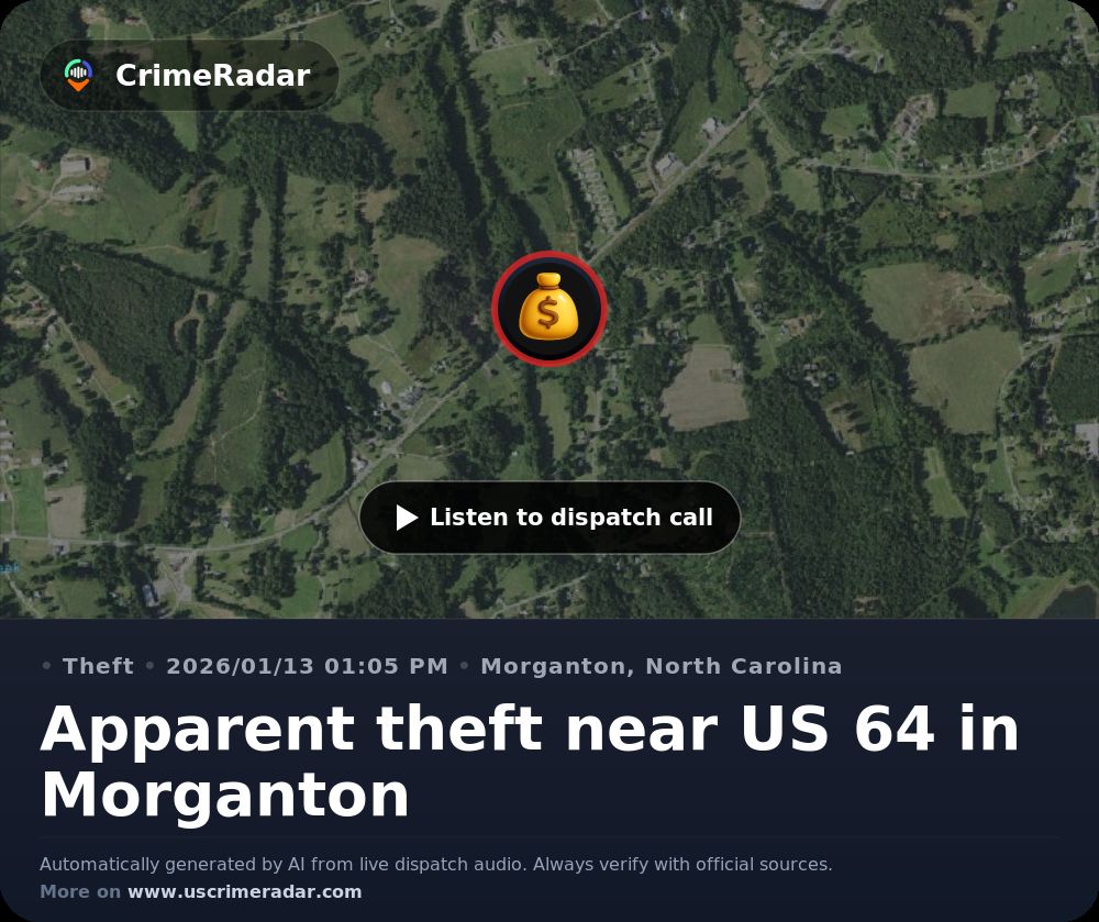 Apparent theft near US 64 in Morganton, Morganton NC | CrimeRadar