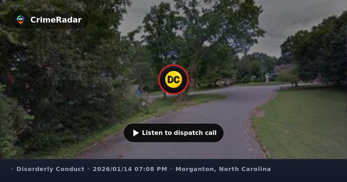 Officers check noise disturbance near Wilson St, Morganton NC | CrimeRadar