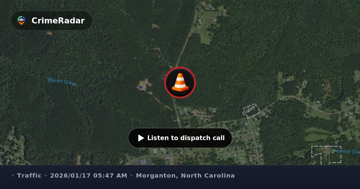 Truck crashes near Huffman Bridge Road, Morganton NC | CrimeRadar