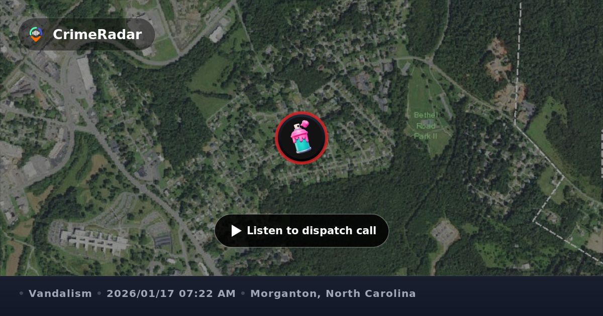 Apparent property damage near South Sterling St, Morganton NC | CrimeRadar