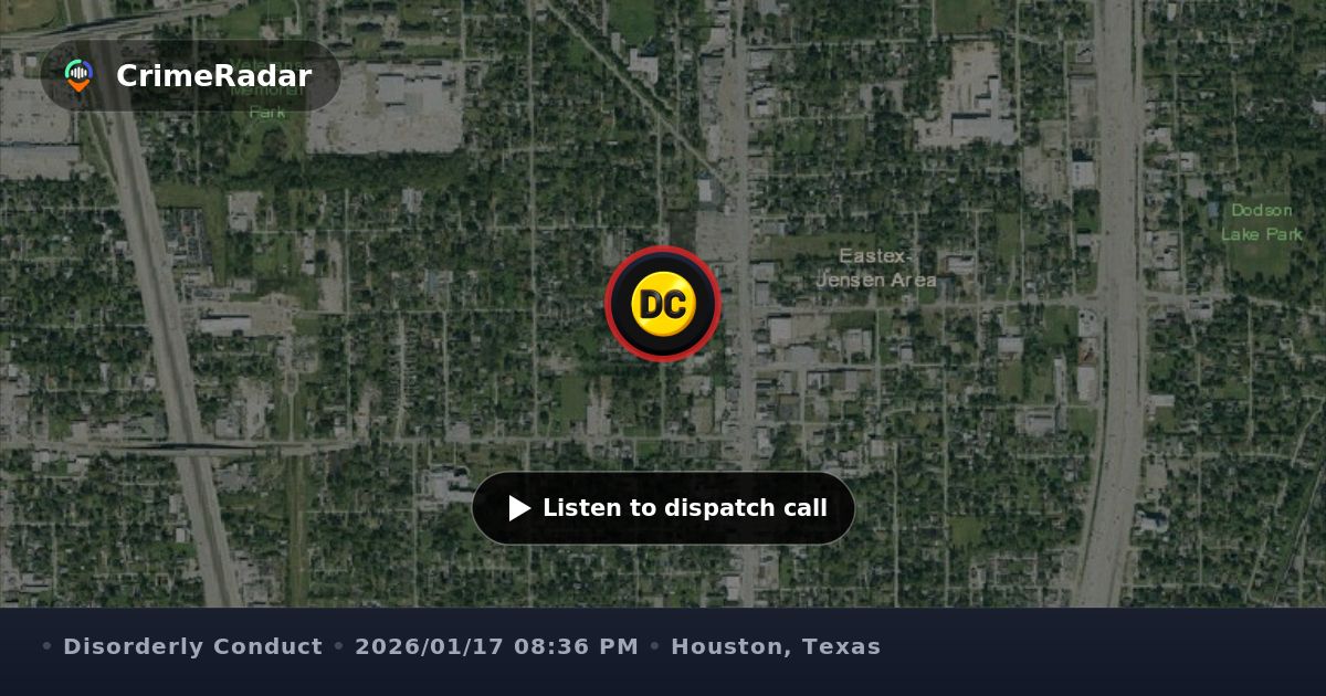 Deputies respond to disturbance near Jensen Dr, Houston TX | CrimeRadar