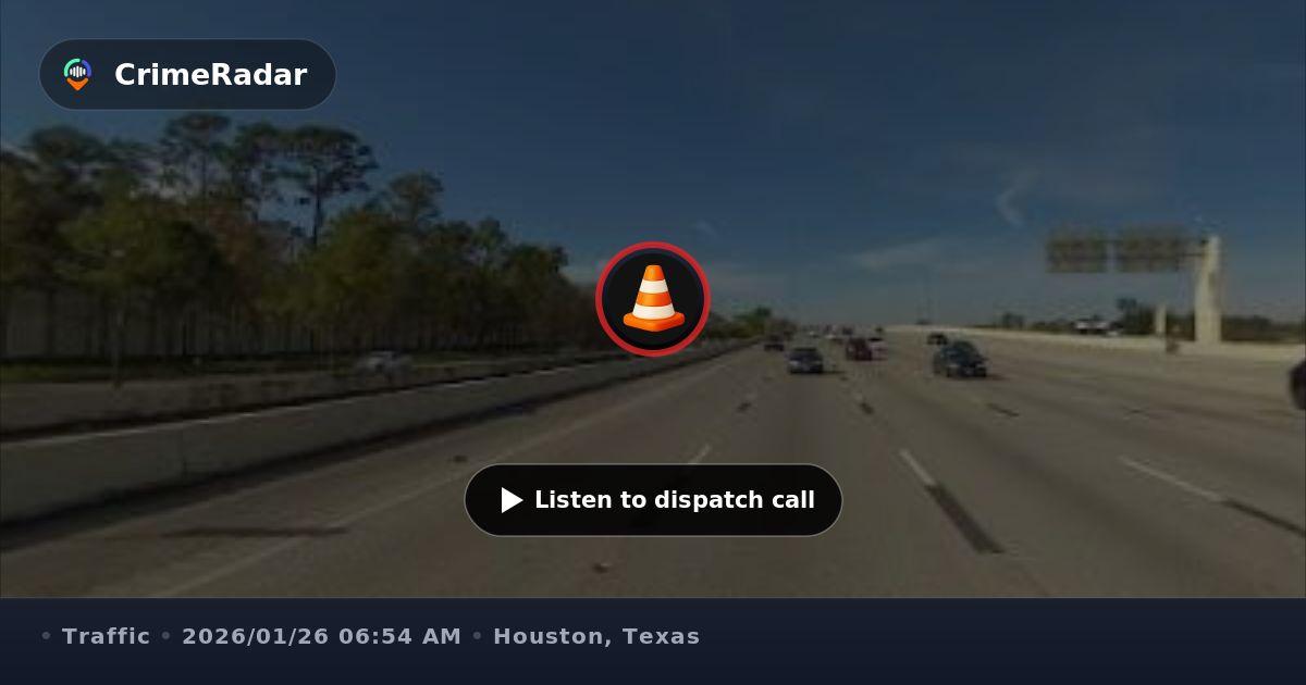 Concrete debris causes traffic hazard on I-10 near US 59, Houston TX ...