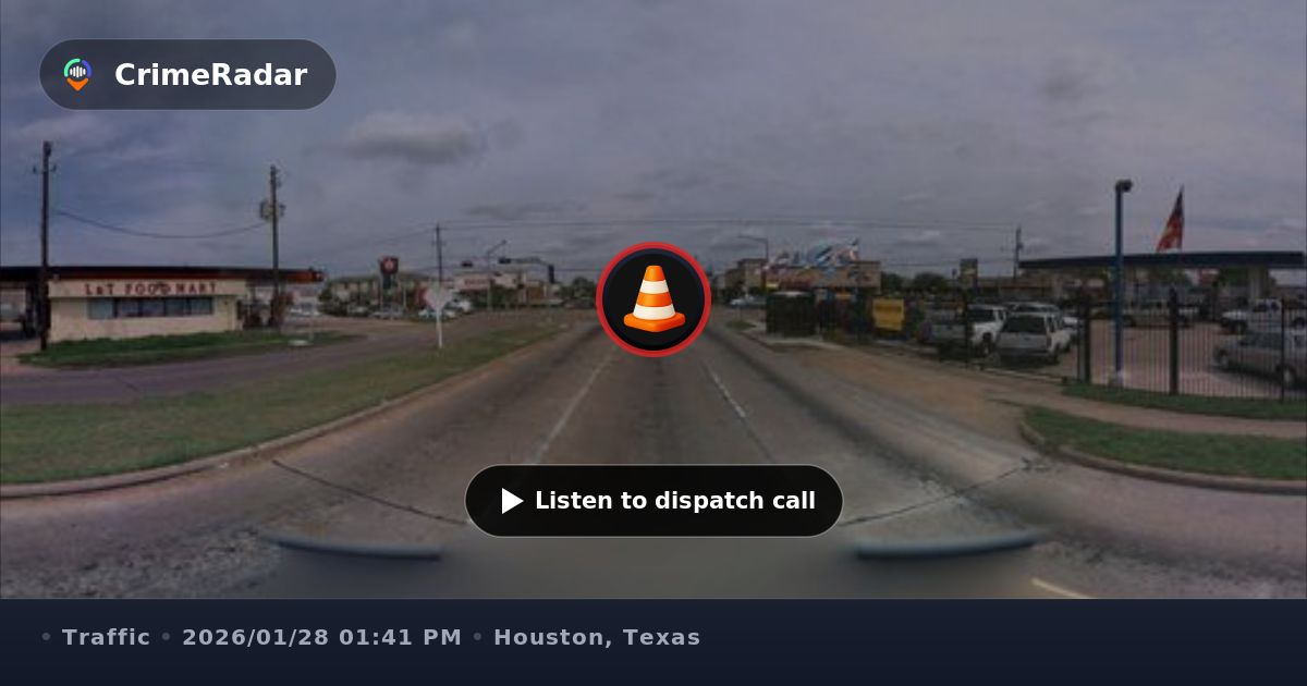 Traffic stop after minor crash near Wilcrest Dr, Houston TX | CrimeRadar