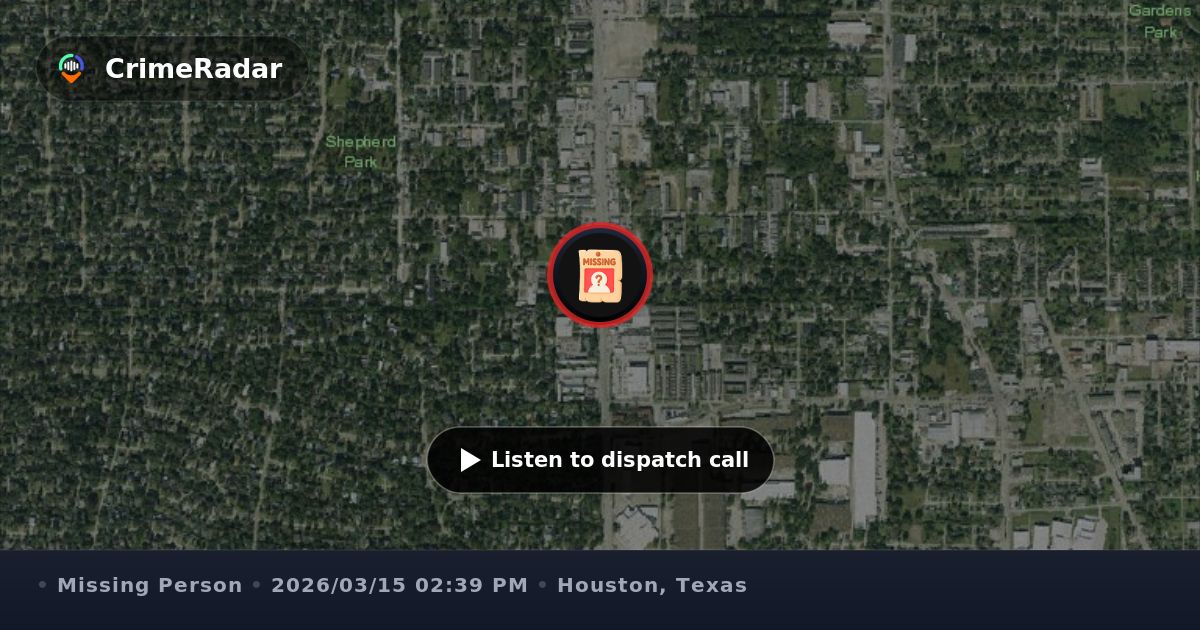 Report of missing juvenile chronic runaway, Houston TX | CrimeRadar