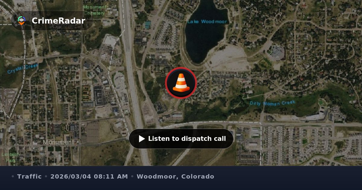 Three-car crash on westbound Highway 105, Woodmoor CO | CrimeRadar