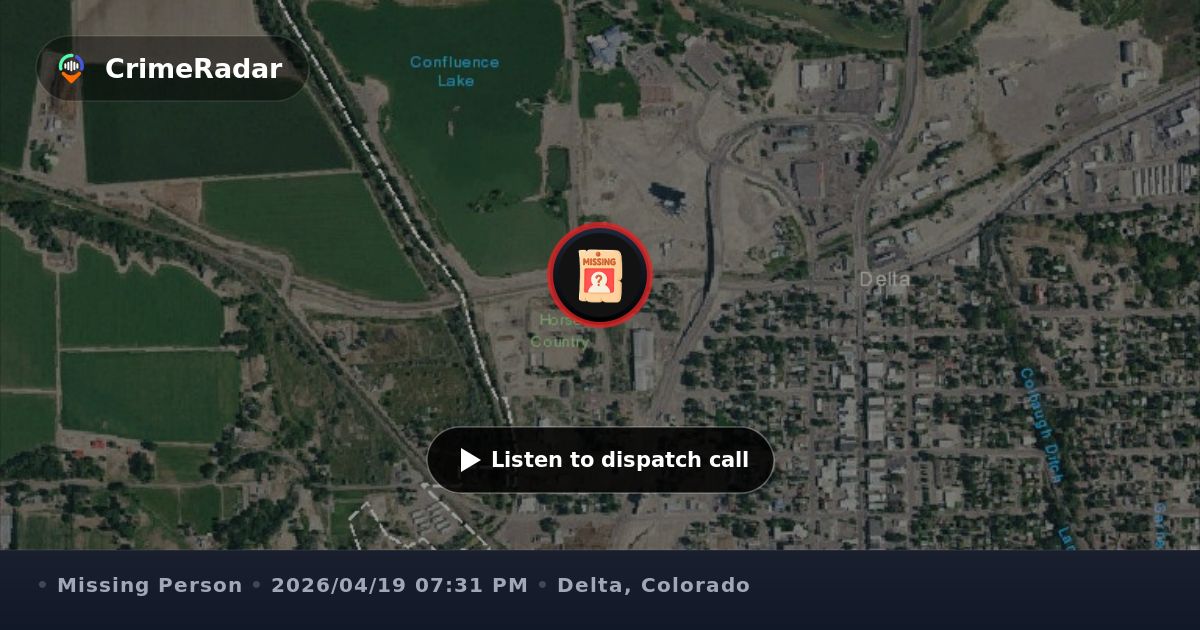 Police notified of missing boy near Confluence Drive, Delta CO | CrimeRadar