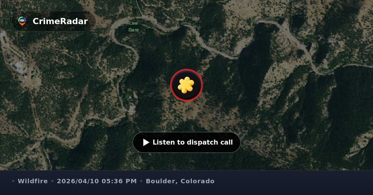 Wildland fire at Wedgewood Weddings Boulder Creek, Boulder CO | CrimeRadar