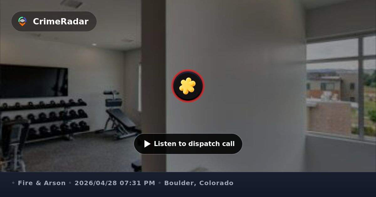 Structure fire reported on Canfield Street, Boulder CO | CrimeRadar