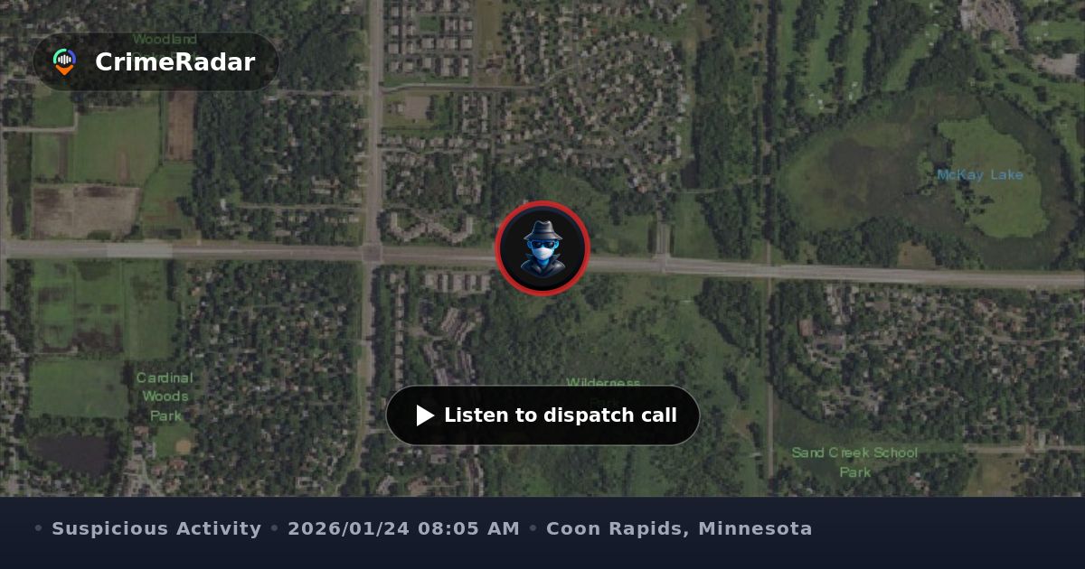Deputies check on suspicious vehicle near Drake St, Coon Rapids MN ...