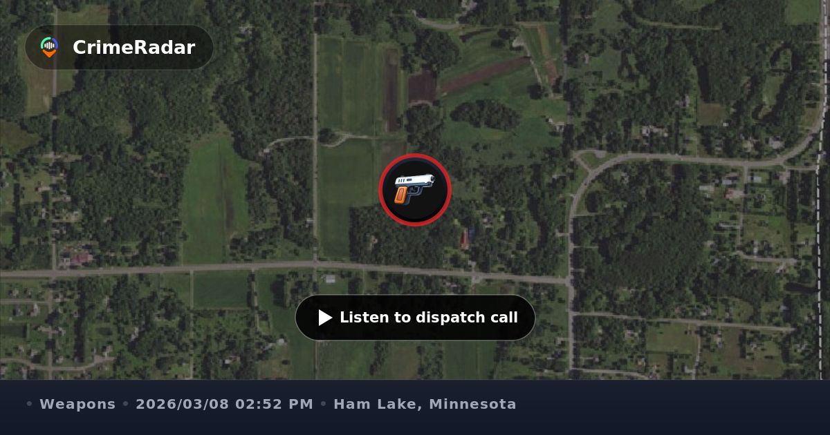 Man shoots himself in backyard, still breathing, Ham Lake MN | CrimeRadar