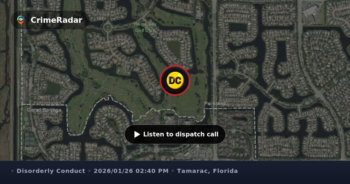 Deputies respond to possible dispute on Coral Ridge Dr, Tamarac FL ...
