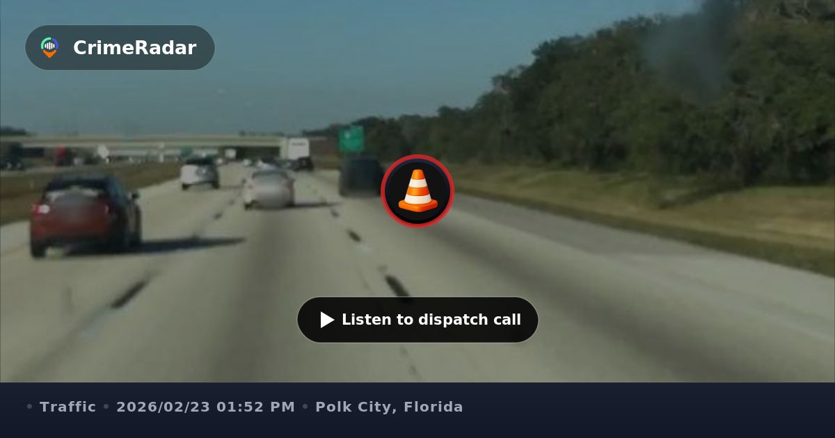 Traffic crash on I-4 near Polk City, Polk City FL | CrimeRadar