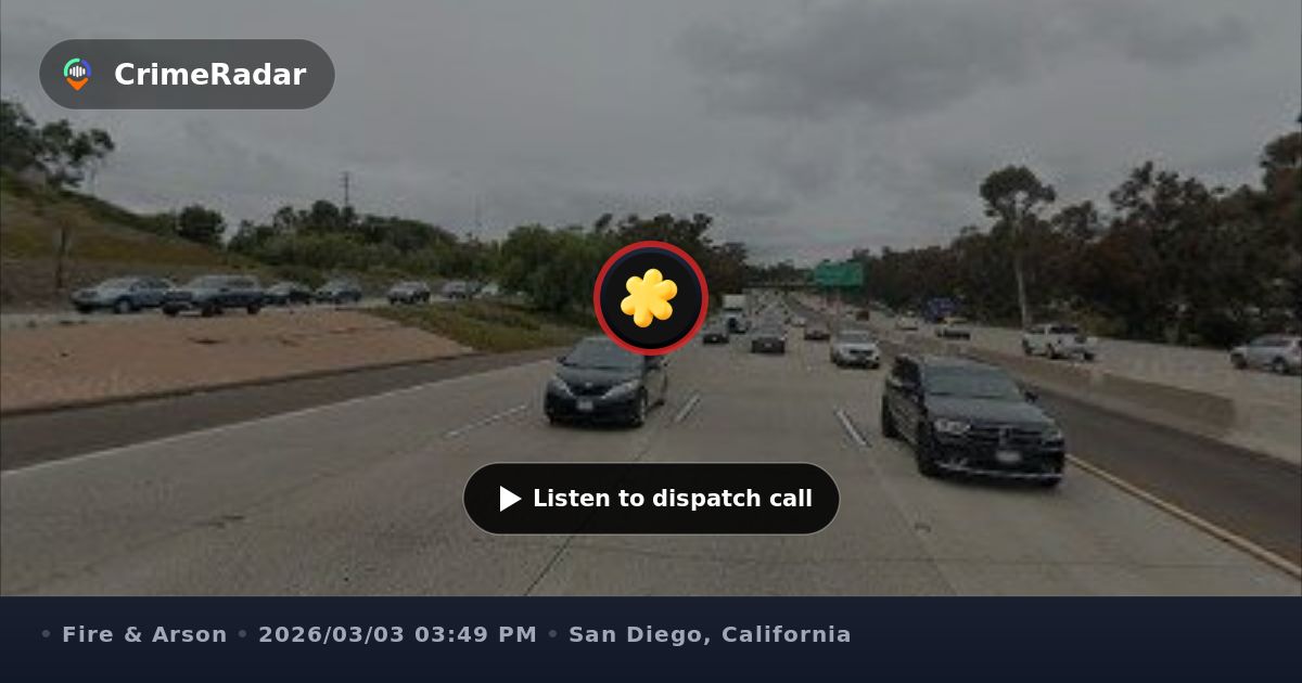 Truck fire on I-805 bridge causes traffic backup, San Diego CA | CrimeRadar