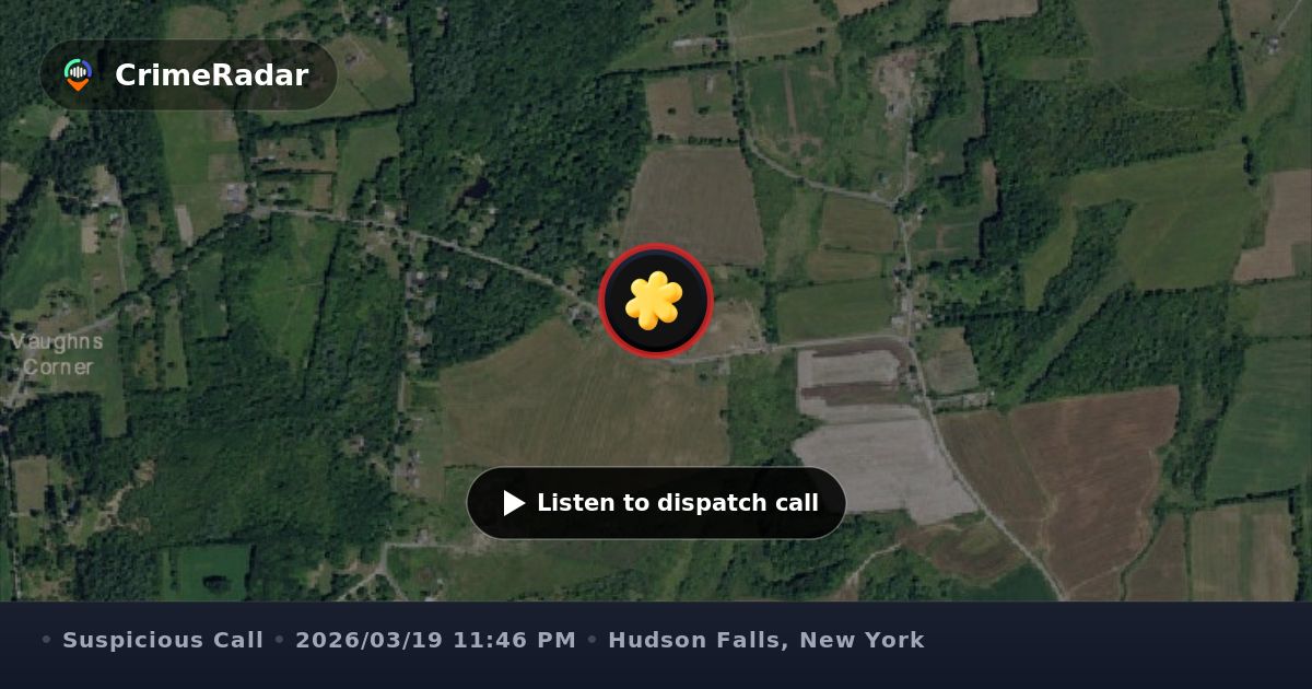 Open 911 line reported on Rock City Road, Hudson Falls NY | CrimeRadar