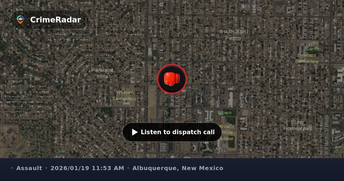 Possible assault incident near Cardenas Dr SE, Albuquerque NM | CrimeRadar