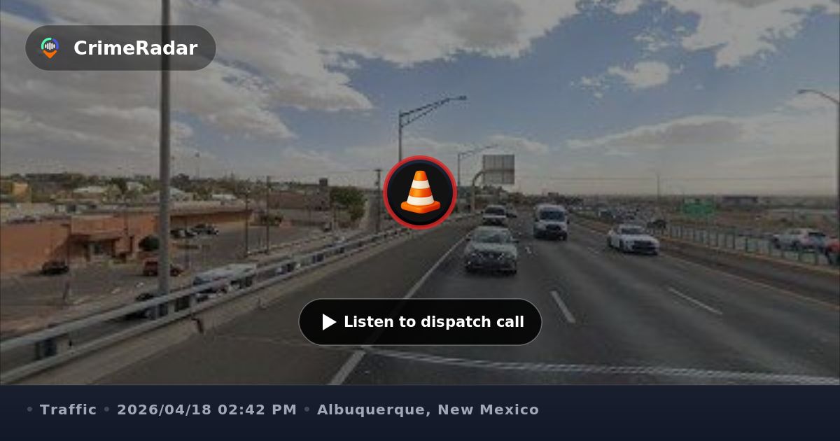 Traffic crash with injuries on I-25 southbound, Albuquerque NM | CrimeRadar