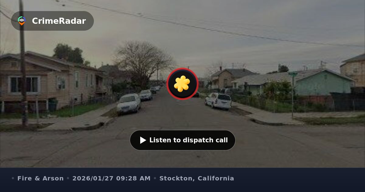 Fire crew responds to burn near South San Joaquin St, Stockton CA ...