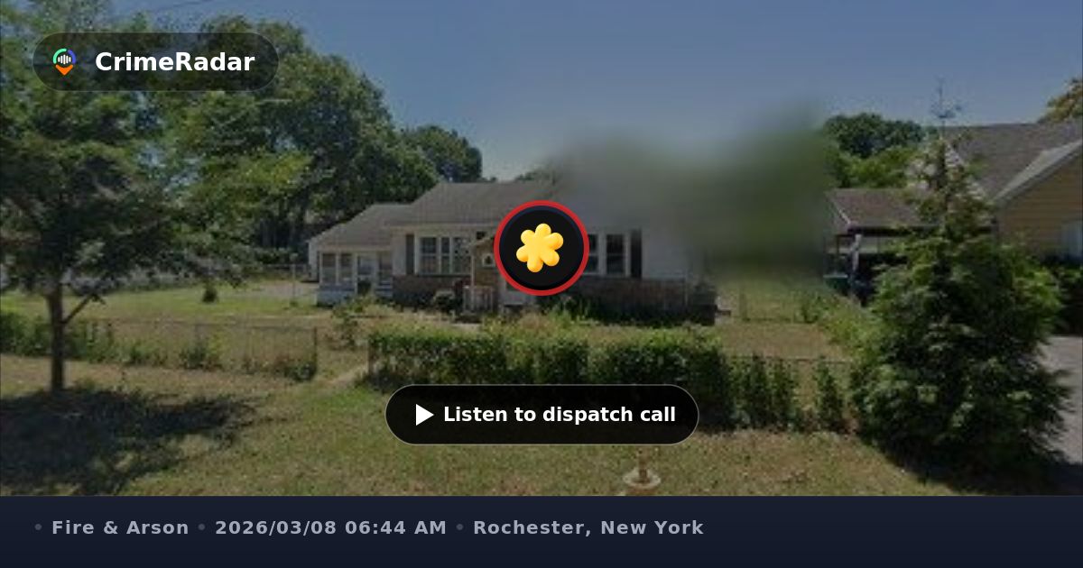 Structure fire at Bancroft Drive home, Rochester NY | CrimeRadar