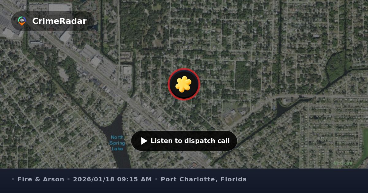 Trampoline caught in power lines near Midway Blvd, Port Charlotte FL ...