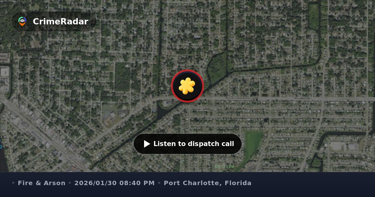 Cooking fire reported near Glendale Ave, Port Charlotte FL | CrimeRadar