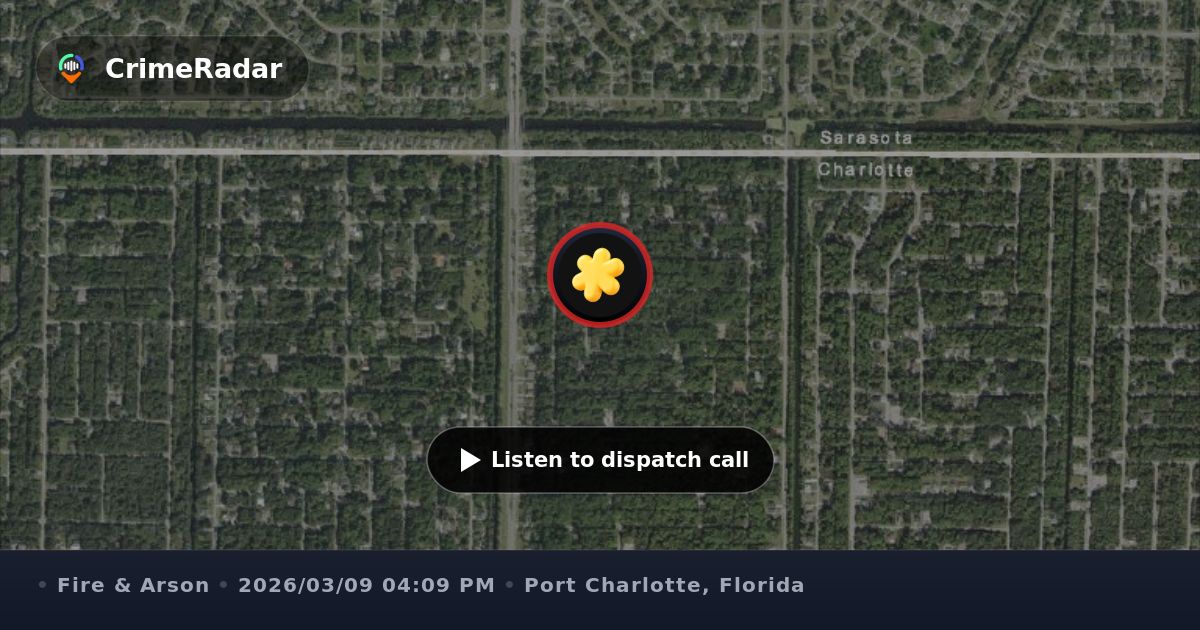 Fire reported on Toledo Blade Boulevard, Port Charlotte FL | CrimeRadar