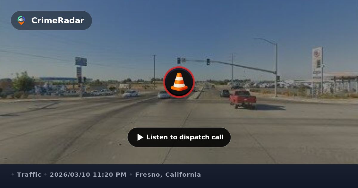 Traffic accident on Highway 180 at Academy, Fresno County CA | CrimeRadar
