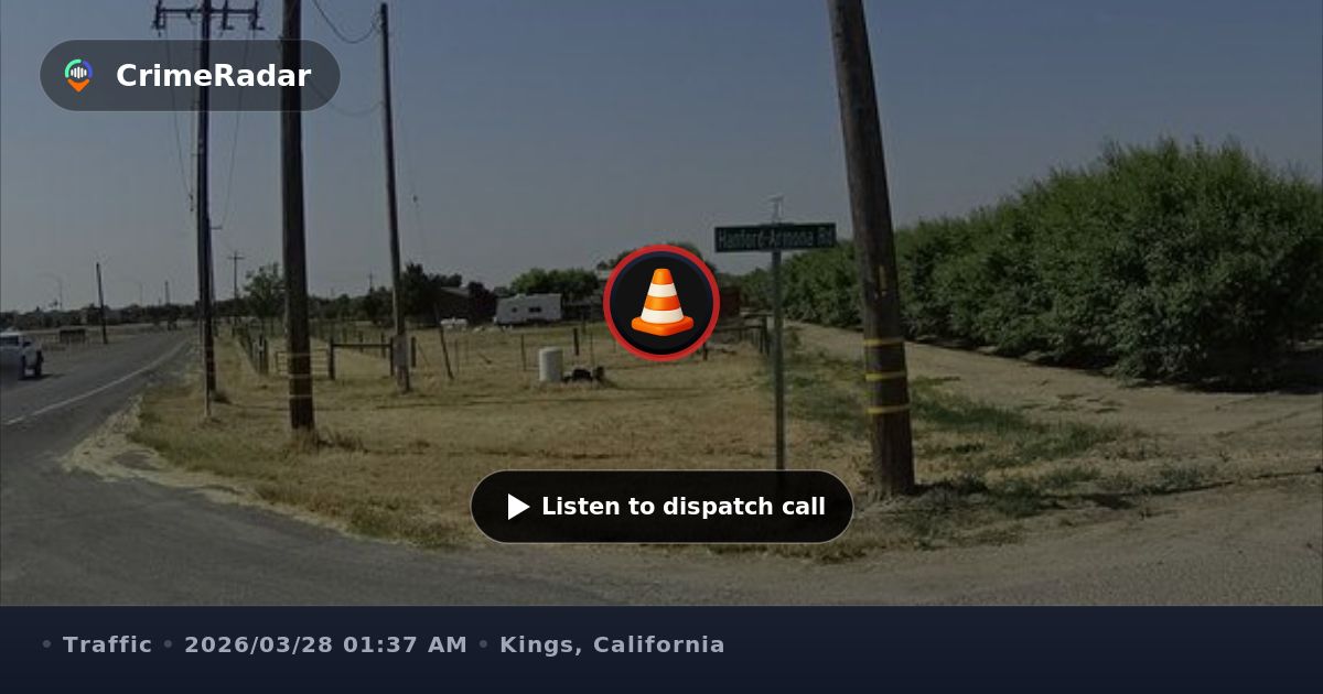 Three injured in crash on Hanford Armona Road, Kings County CA | CrimeRadar