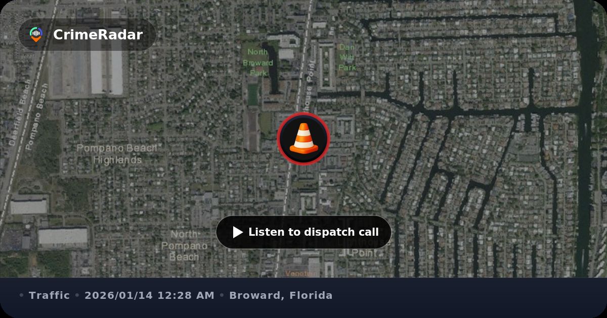 Possible vehicle collision near NE 39th St, Broward County FL | CrimeRadar