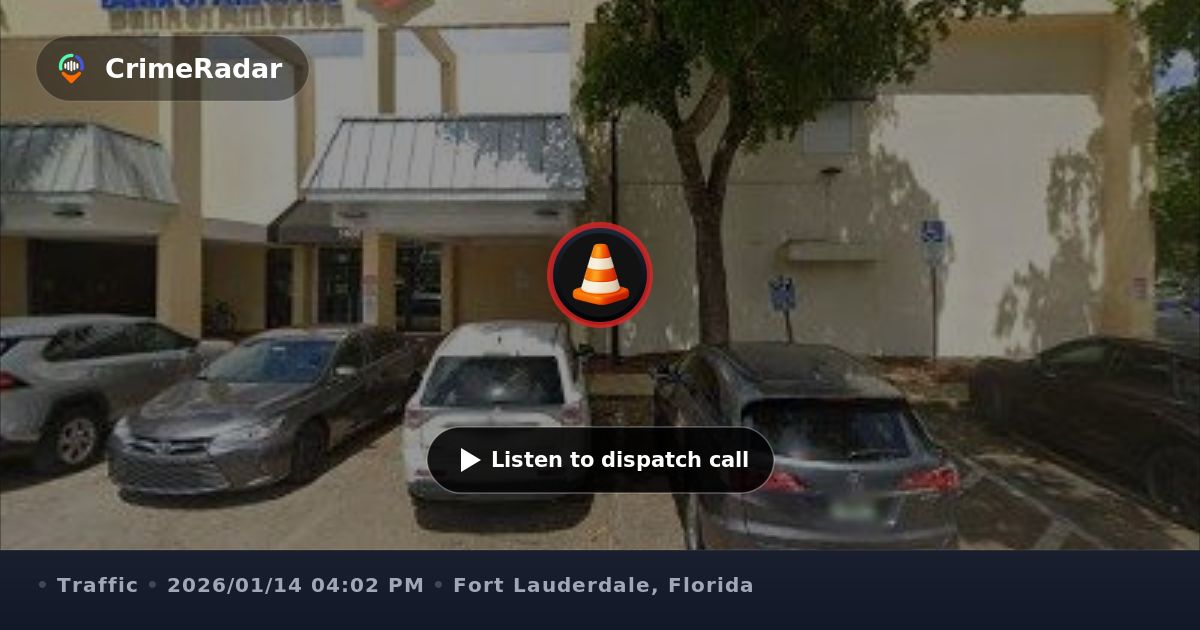 Minor traffic crash near W Broward Blvd, Fort Lauderdale FL | CrimeRadar