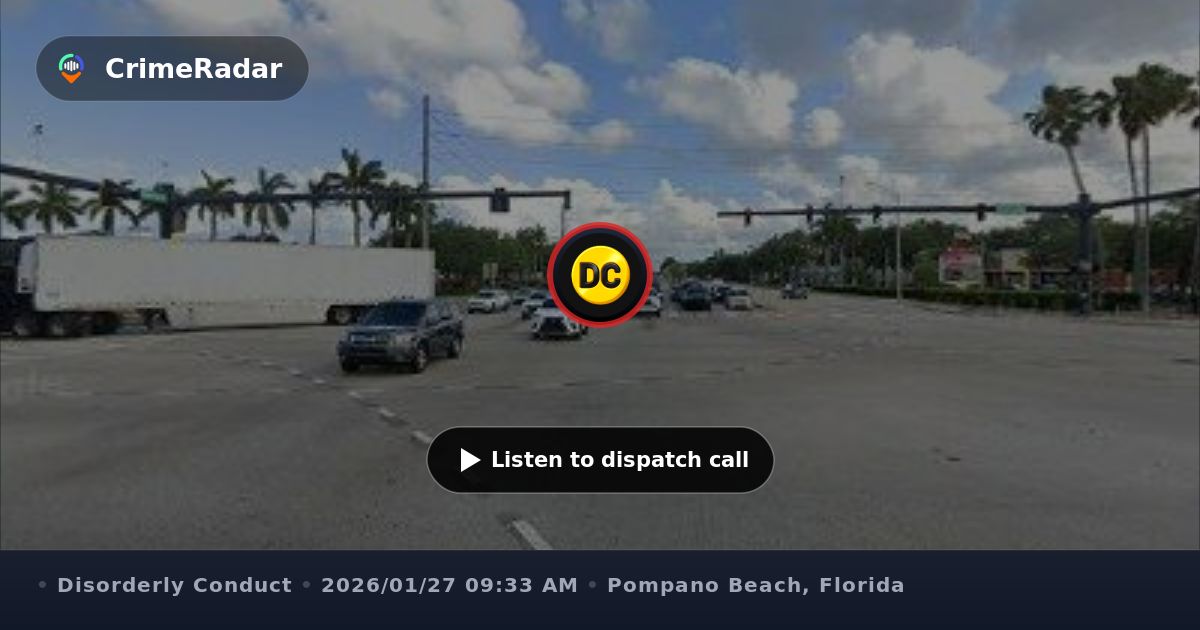 Pedestrian causes traffic disturbance near Powerline Rd, Pompano Beach ...