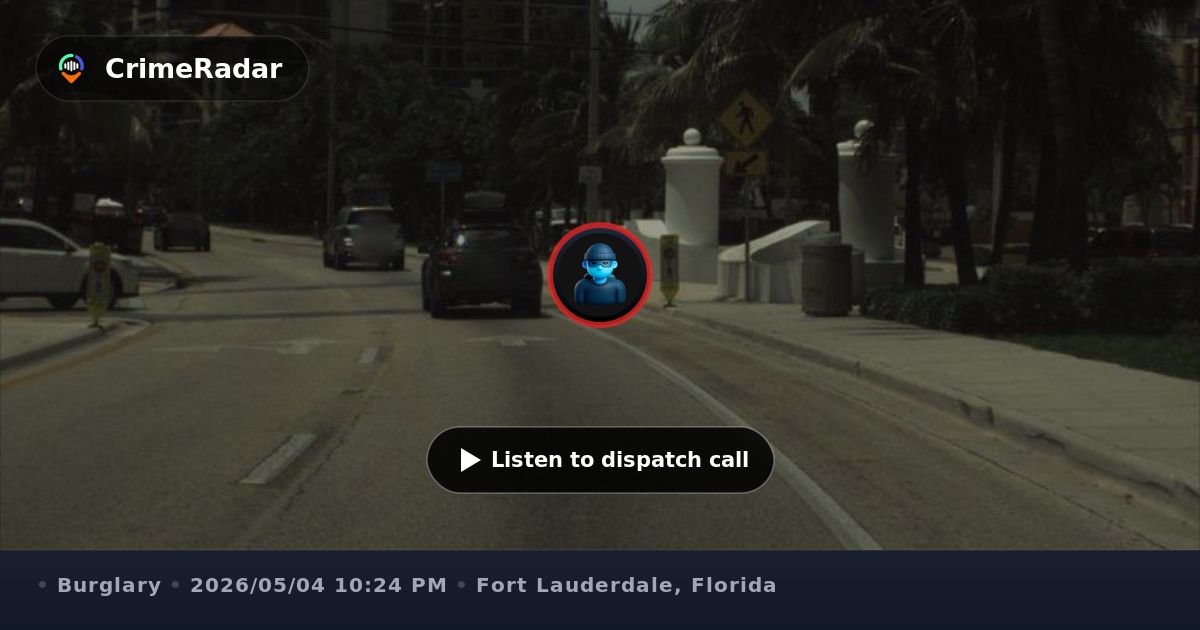 Burglary in progress at home on Castillo Street, Fort Lauderdale FL ...