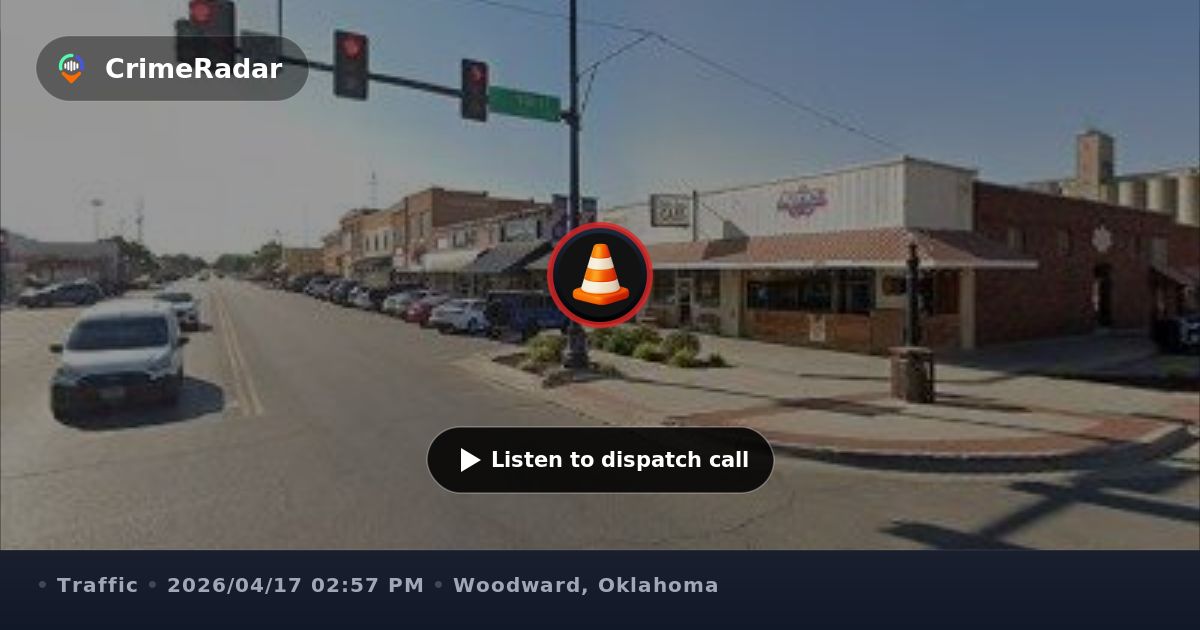 Two-vehicle crash at Ninth and Main in Woodward, Woodward OK | CrimeRadar