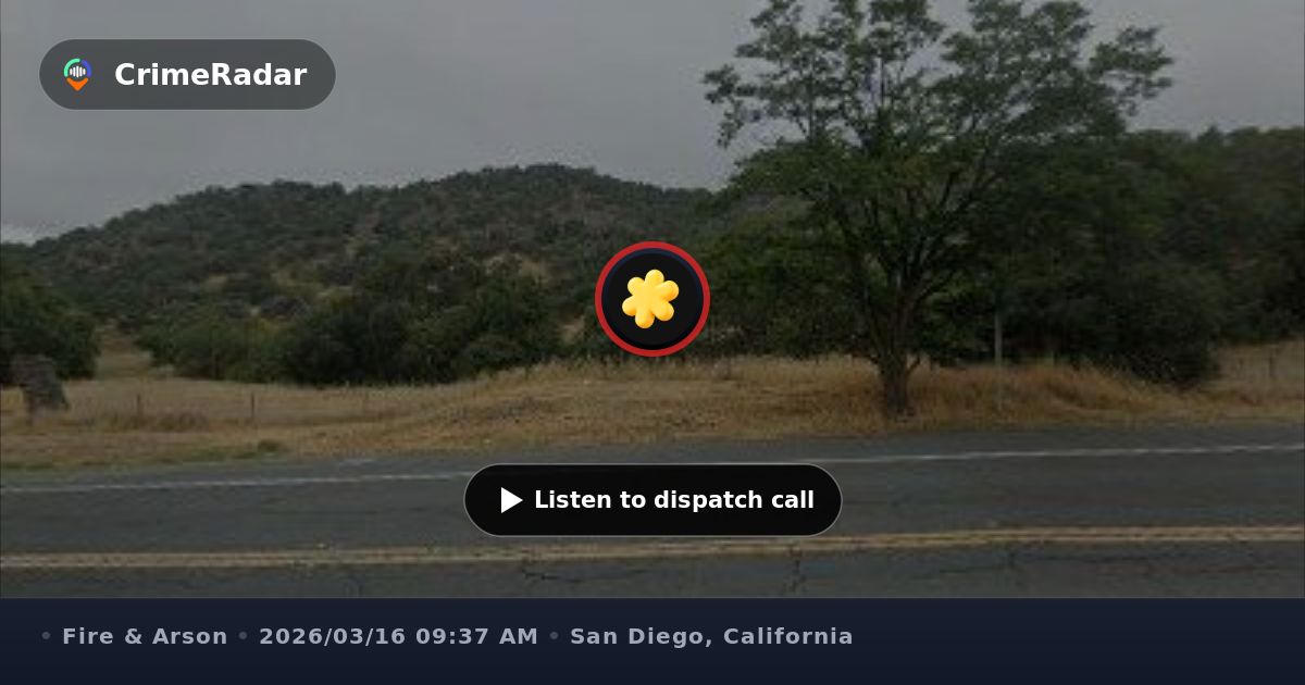 Arcing power transformer causing fire near highway, San Diego County CA ...