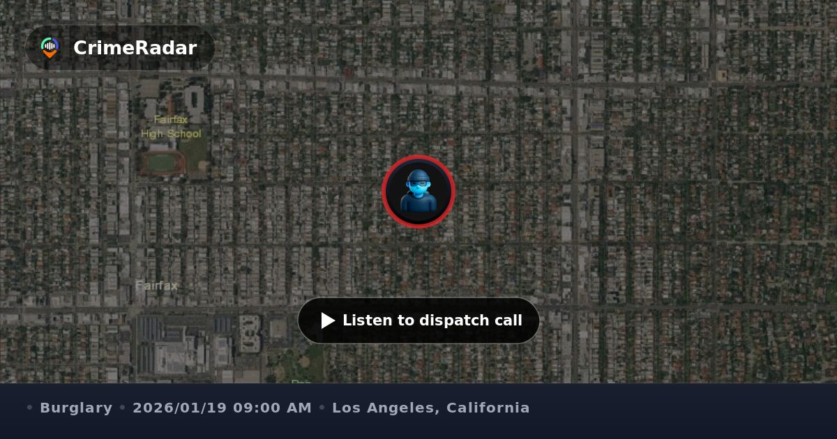 Burglary investigation near Beverly Blvd, Los Angeles CA | CrimeRadar