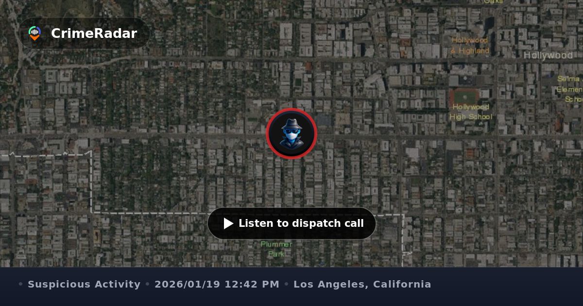 Officers investigate possible suspicious person on De Longpre Ave, Los ...